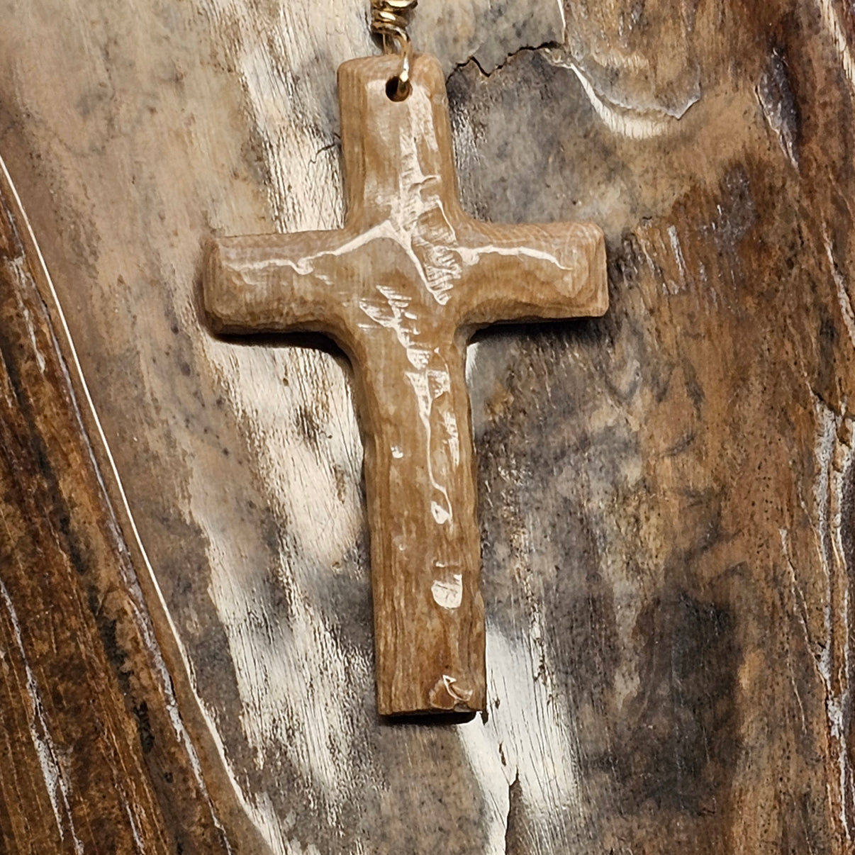 Woolly Mammoth Ivory Christian Cross – IceAge Treasures
